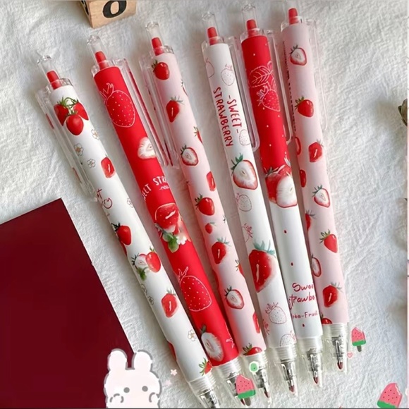Office | 425 6 Piece Strawberry Scented Pen Bundle | Poshmark